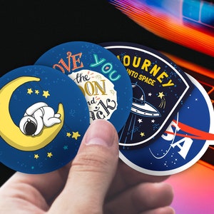 Space Patch Laptop Sticker Pack of 4 Quality Vinyl Sticker. Sticker ...