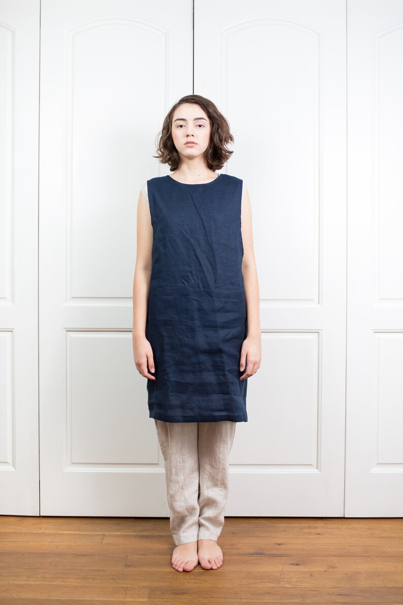 Japanese Apron Cross Back Apron Work Apron Pinafore Dress | Etsy