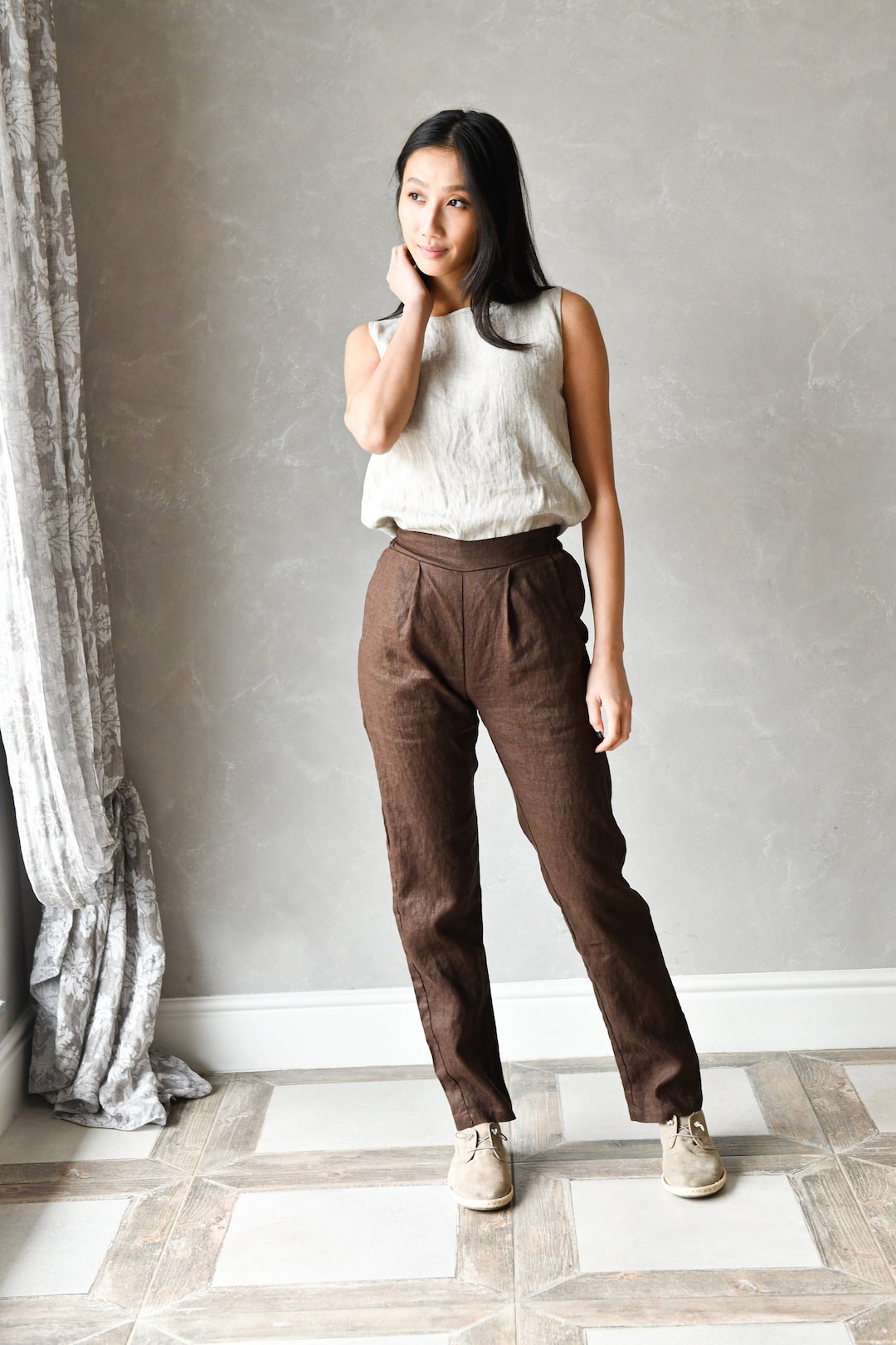 Linen Pants With Pockets, Summer Linen Trousers, Long Linen Pants ...