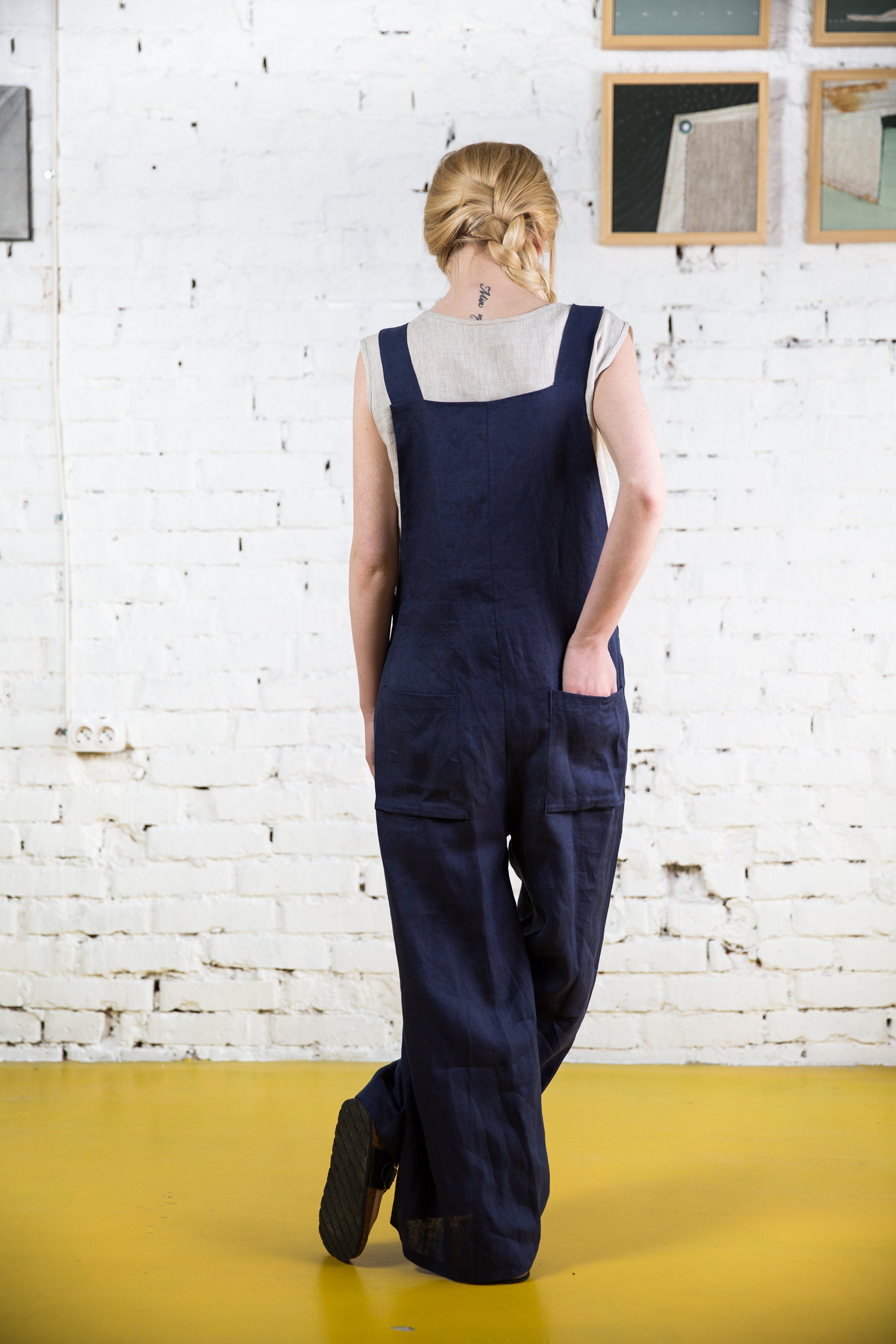 Linen Romper KAIA Linen Overalls Women Womens Overalls Loose Overalls ...
