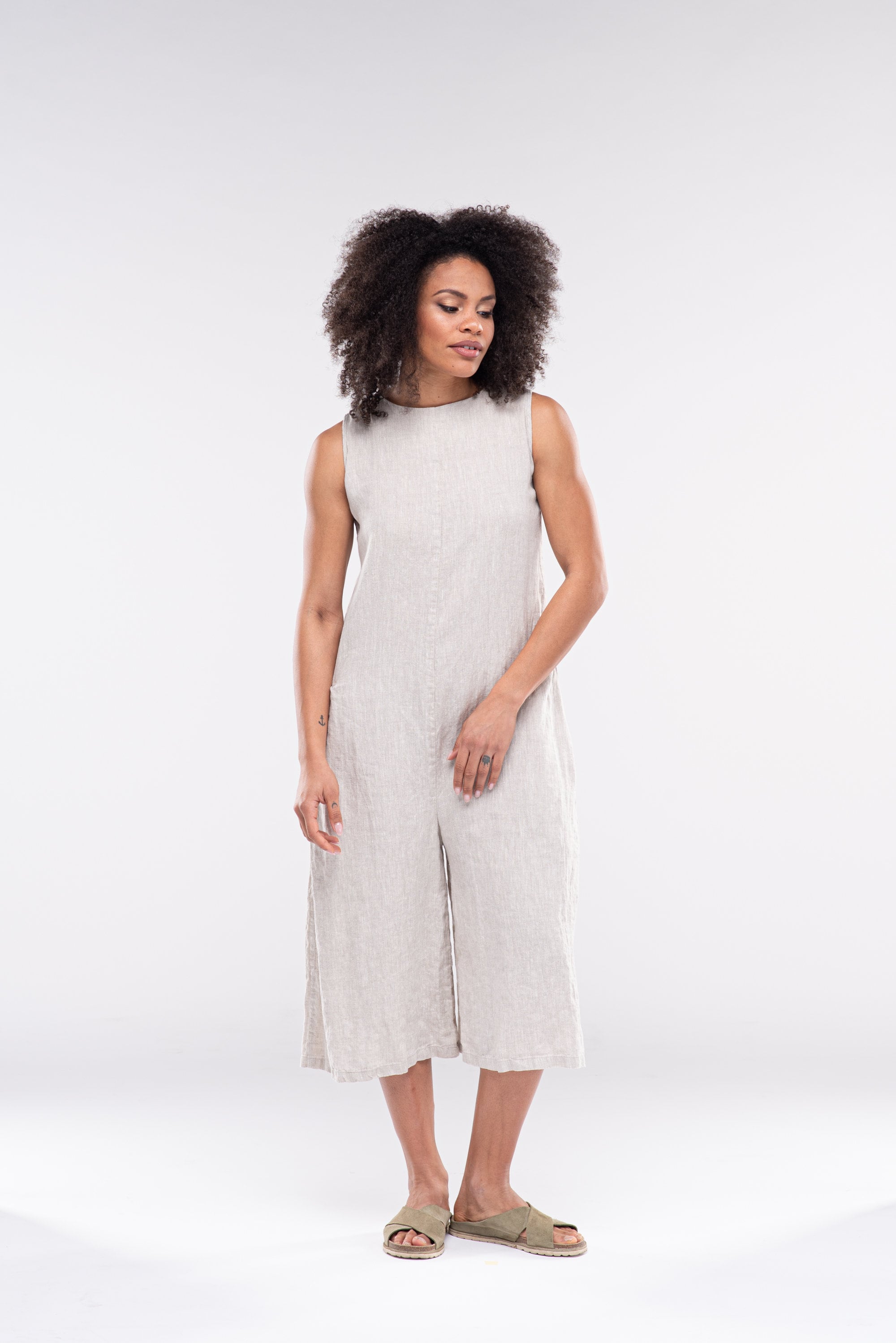 Wide Leg Linen Jumpsuit JANE / Linen Overalls / Summer Linen | Etsy