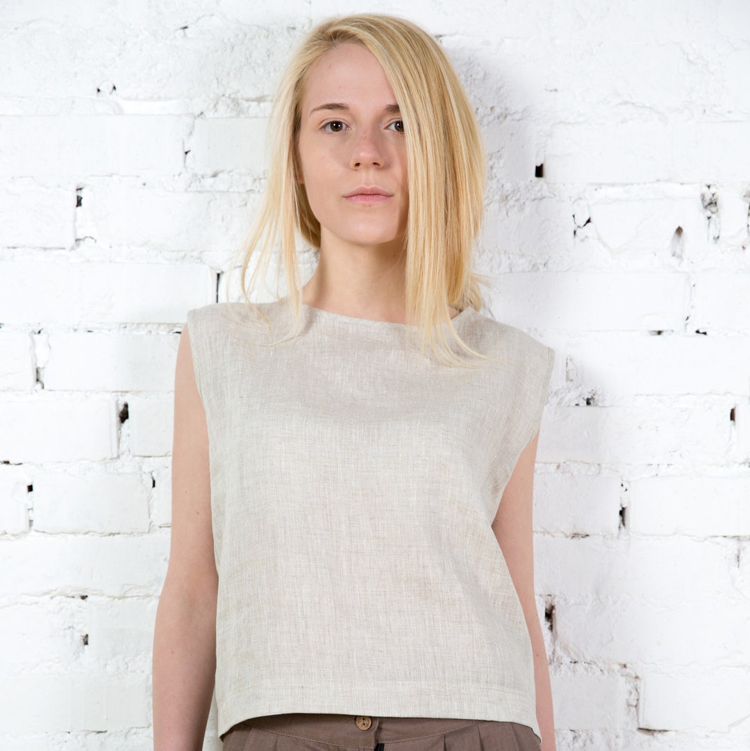 Linen Summer Tops LISA / Linen Basic Top / Linen Blouses - Etsy