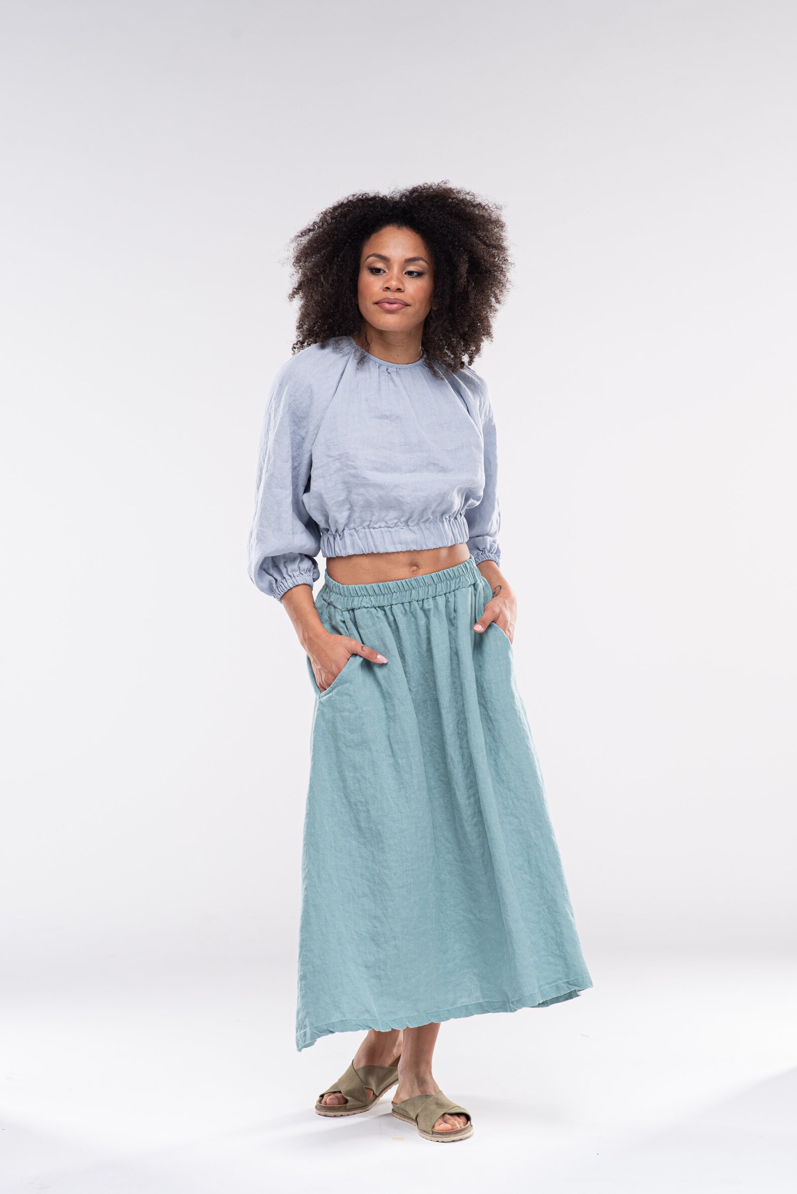 Linen Skirt MERIDA Linen Skirt Summer Linen Skirt Long - Etsy