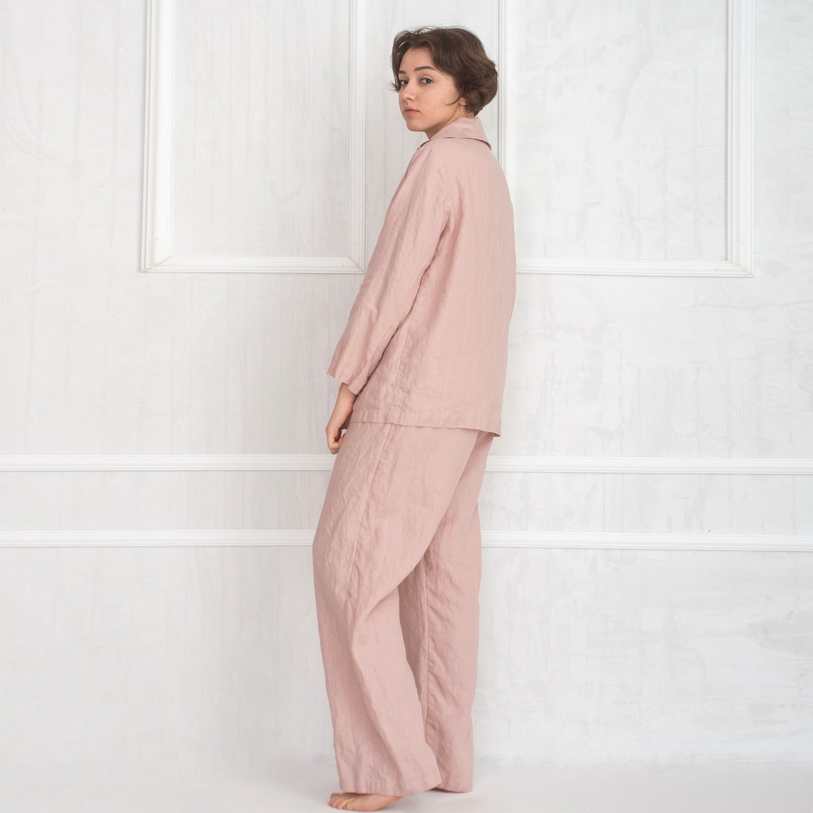 Linen Pajama Set / Linen Sleepwear - Etsy