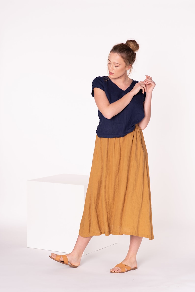 Linen Skirt MERIDA Linen Skirt Summer Linen Skirt Long - Etsy