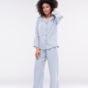 Pajama Set, Linen Pajamas, Pajama Set Women, Linen Sleepwear, Linen ...