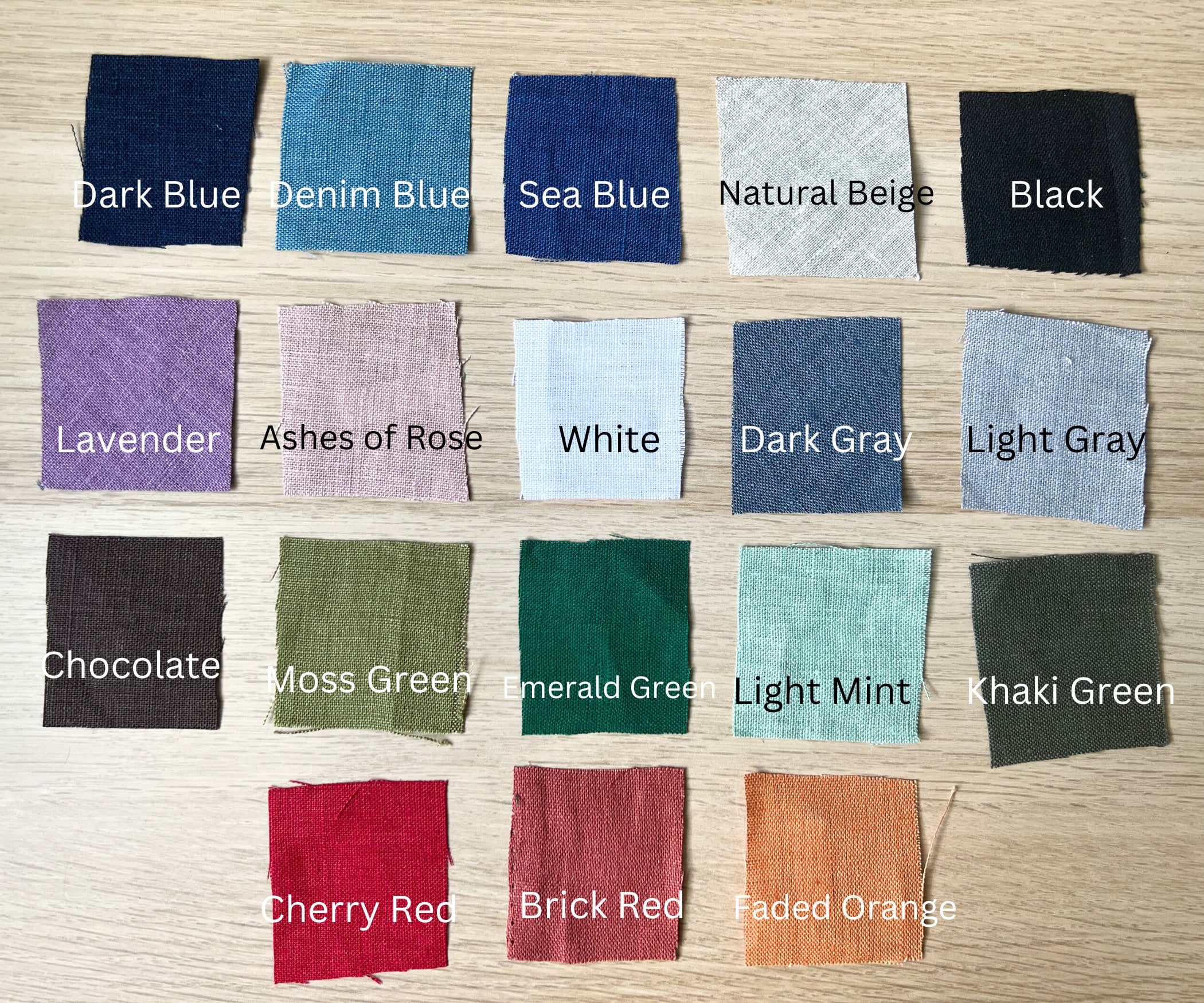 Khaki Color Chart Fabric