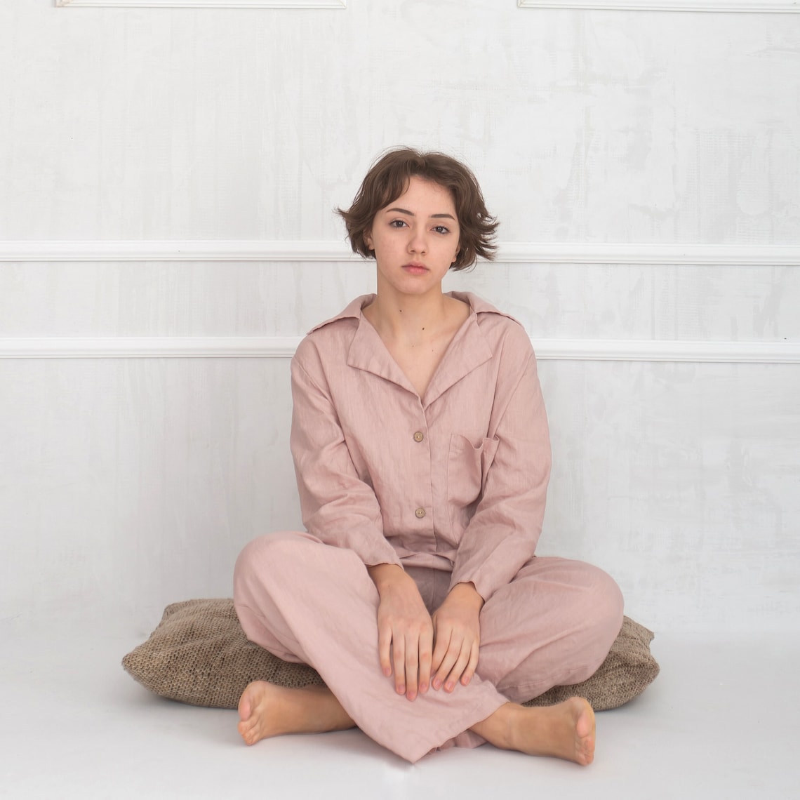 Linen Pyjamas / Linen Sleepwear / Women Pajama Set - Etsy