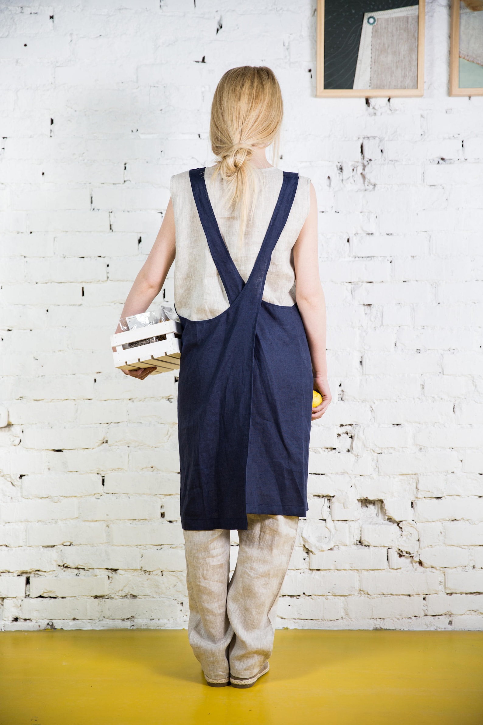 Japanese Apron Dress Pattern, Square Cross Apron, Pinafore Aprons ...