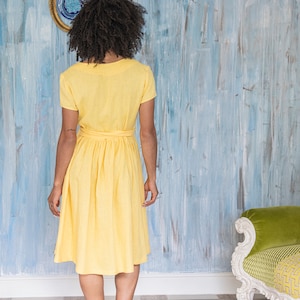 Linen Wrap Dress Linen Sundress Fairy Dress Organic Linen - Etsy