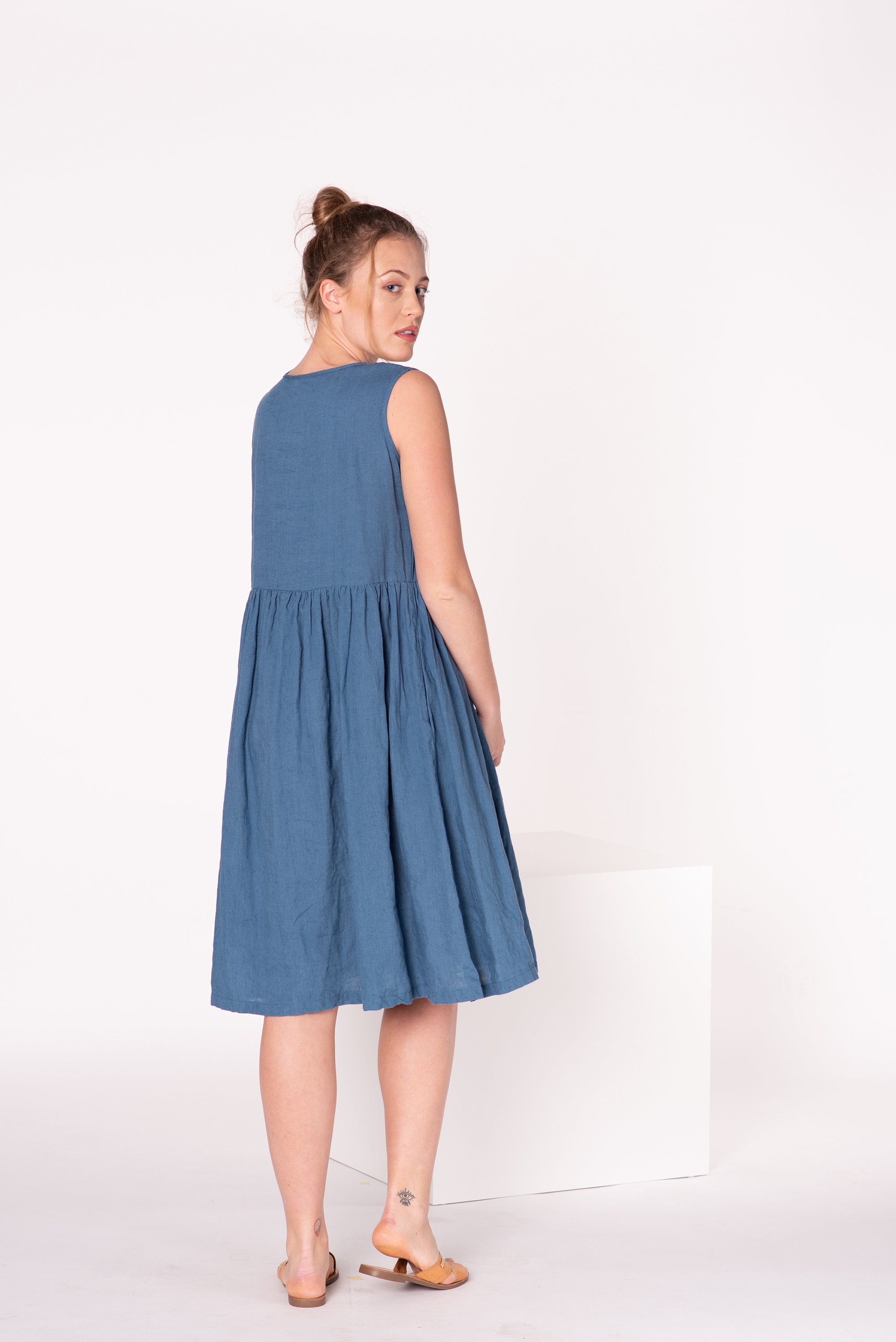 Linen Dress for Woman GISELLE / Plus Size Dress / Linen Kaftan | Etsy