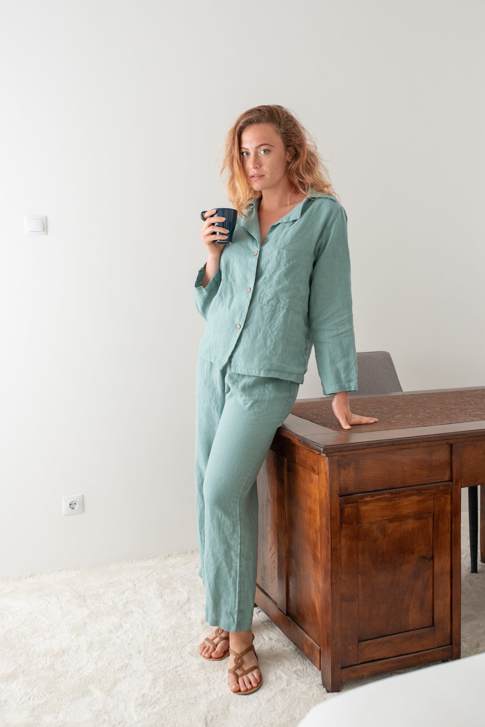 Linen Pajamas, Linen Sleepwear, Pajama Set, Linen Pajamas Set, Linen ...