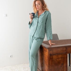Linen Pajamas, Linen Sleepwear, Pajama Set, Linen Pajamas Set, Linen ...