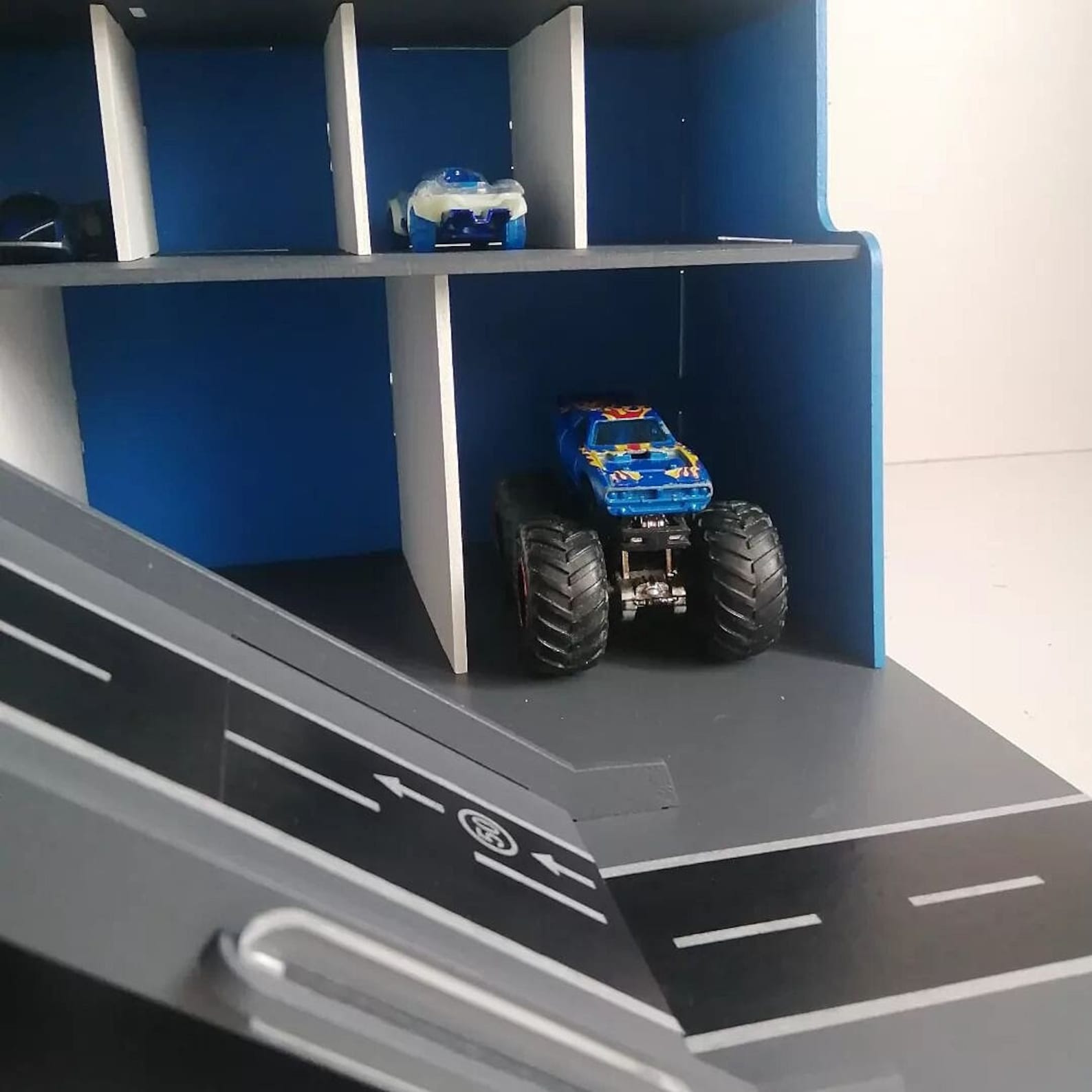 Toy Car Garage, Wooden Toy Car Ramp Shelf, Toy Car Storage, Garage for ...