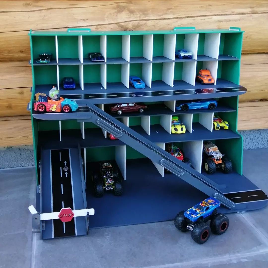 Toy Car Storage for Toy Cars, 3-5 Year Old Toddler Boy Gift, Wooden Toy ...