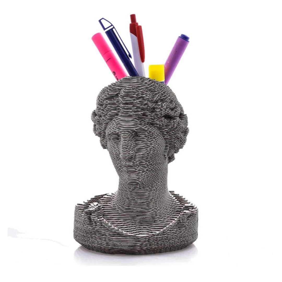 3D Paper Puzzles Venera Cardboard Pot Pens, Corrugated Board Gifr, DIY ...
