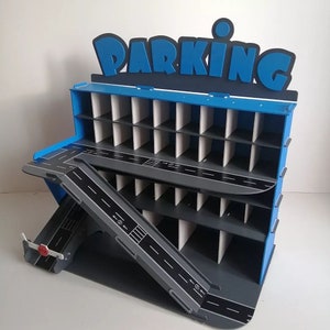 Toy Car Garage, Wooden Toy Car Ramp Shelf, Toy Car Storage, Garage for ...