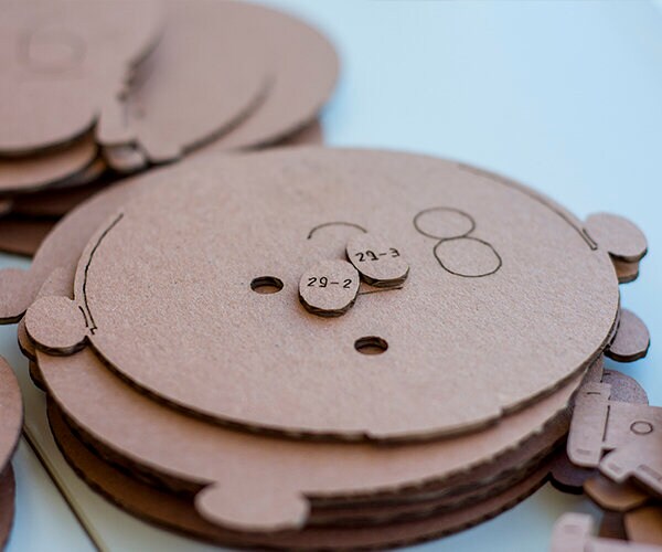 3D Cardboard Monkey Paper Puzzles Corrugated - Etsy