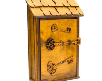 Wooden Key Box 3D Vintage Style Key Cabinet/ Great Decoupage | Etsy