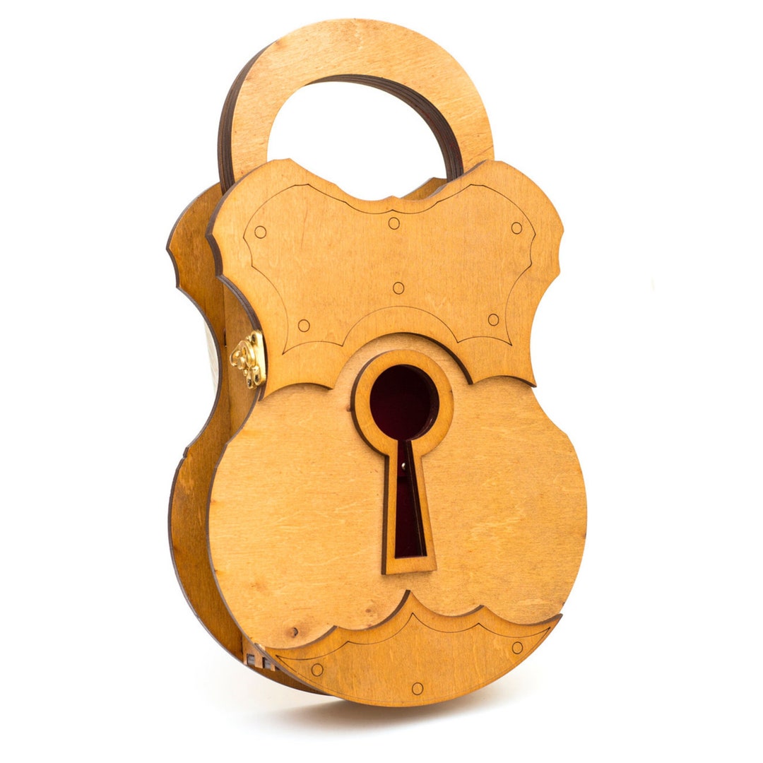 Wooden Key Box lock 3d Vintage Style Key Cabinet/ Great Decoupage Wall ...