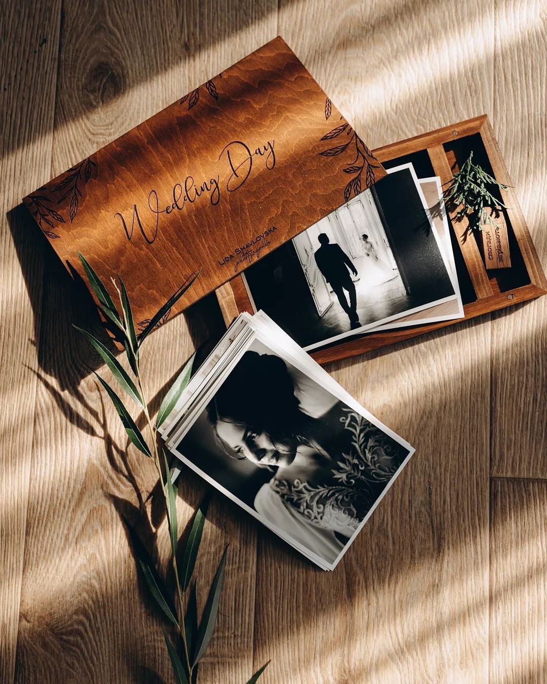 Wooden USB Flash Box, Engraved Flash Drive, Wedding Usb Photo Box ...
