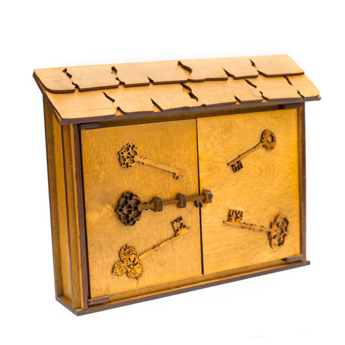 Wooden Key Box 3D - Vintage Style Key Cabinet/ Great Decoupage Wall ...