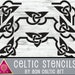 CELTIC STENCILS Claddagh Crests 2 Irish Cricut Silhouette Knots Fantasy Svg Cut File Clipart ...