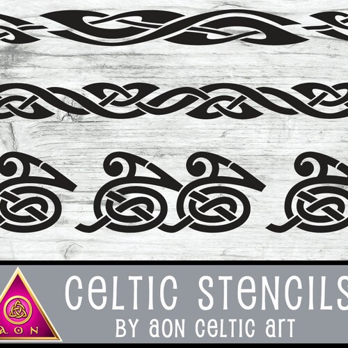 CELTIC STENCILS 3 Celtic Wave BORDERS Irish Cricut - Etsy Canada
