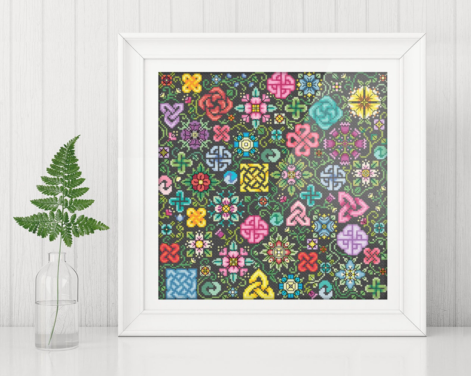 Celtic Cross Stitch Pattern: Irish Summer Design - PDF Download - Etsy