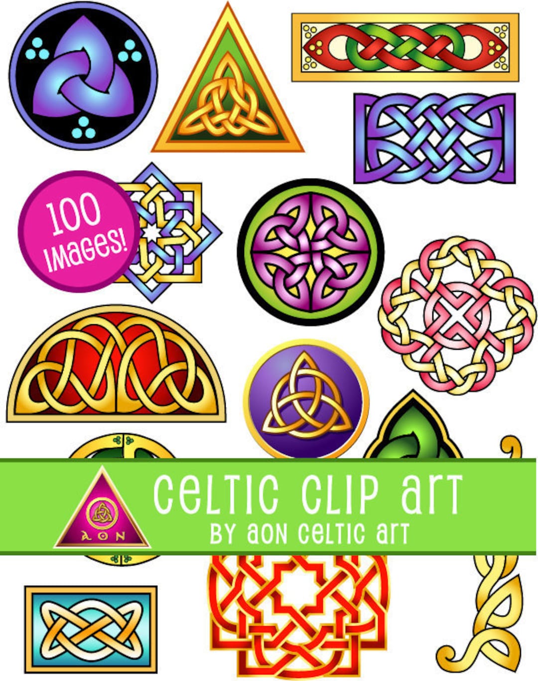 CELTIC Clipart Theme Pack - Celtic Knot Clipart 1, INVITATIONS, Wedding ...