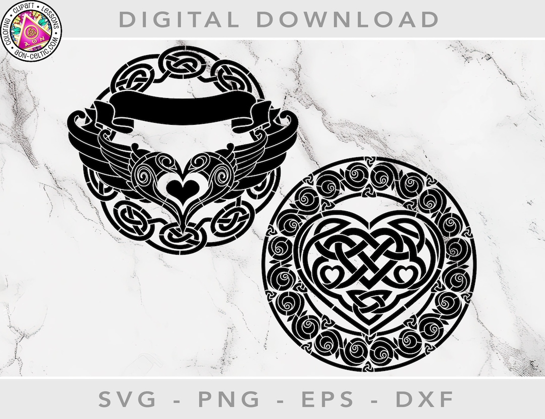 CELTIC STENCILS Valentines 2, Vinyl Svg, Celtic Svg Files for Cricut ...