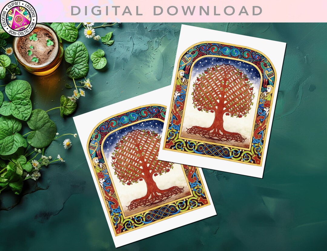 CELTIC Cards 'tree of Creation' Irish Greeting Card, Thank-you Card ...
