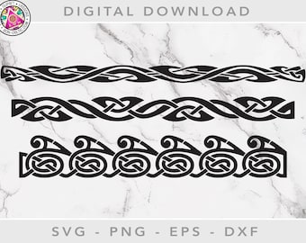 CELTIC STENCILS Claddagh Crests 2 Irish Cricut Silhouette Knots Fantasy Svg Cut File Clipart ...