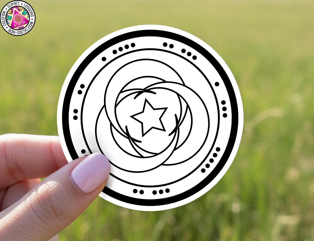 Wiccan Triple Sickle Moon Sticker, Circular Design (glossy Vinyl) - Etsy