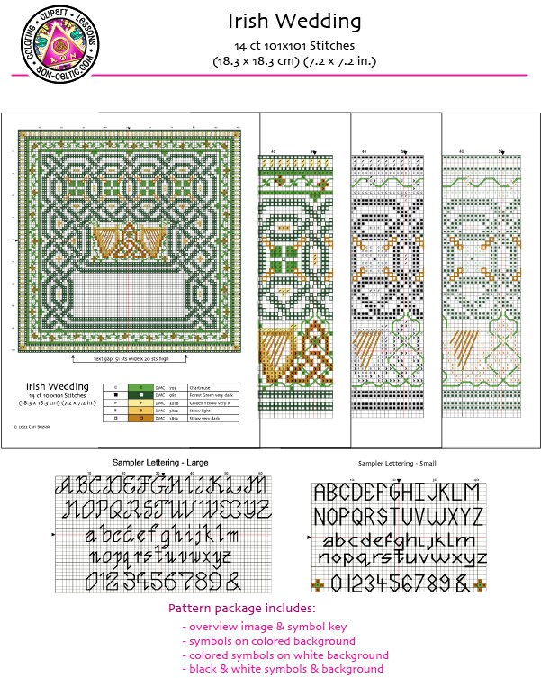 CELTIC Cross-stitch Pattern Irish Wedding Irish Chart Embroidery Knots ...