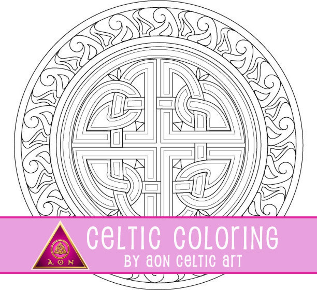 CELTIC COLORING Page Lugh's Knot Irish Colouring - Etsy