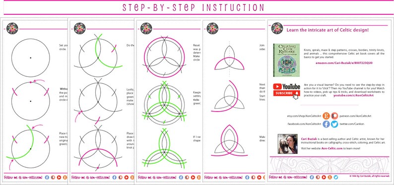 CELTIC LESSONS Trefoil Knots Learn Celtic Art, Learn to Draw Celtic ...