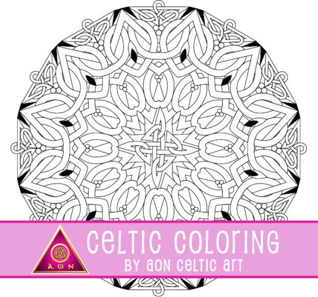Celtic Heart Mandala Coloring Pages