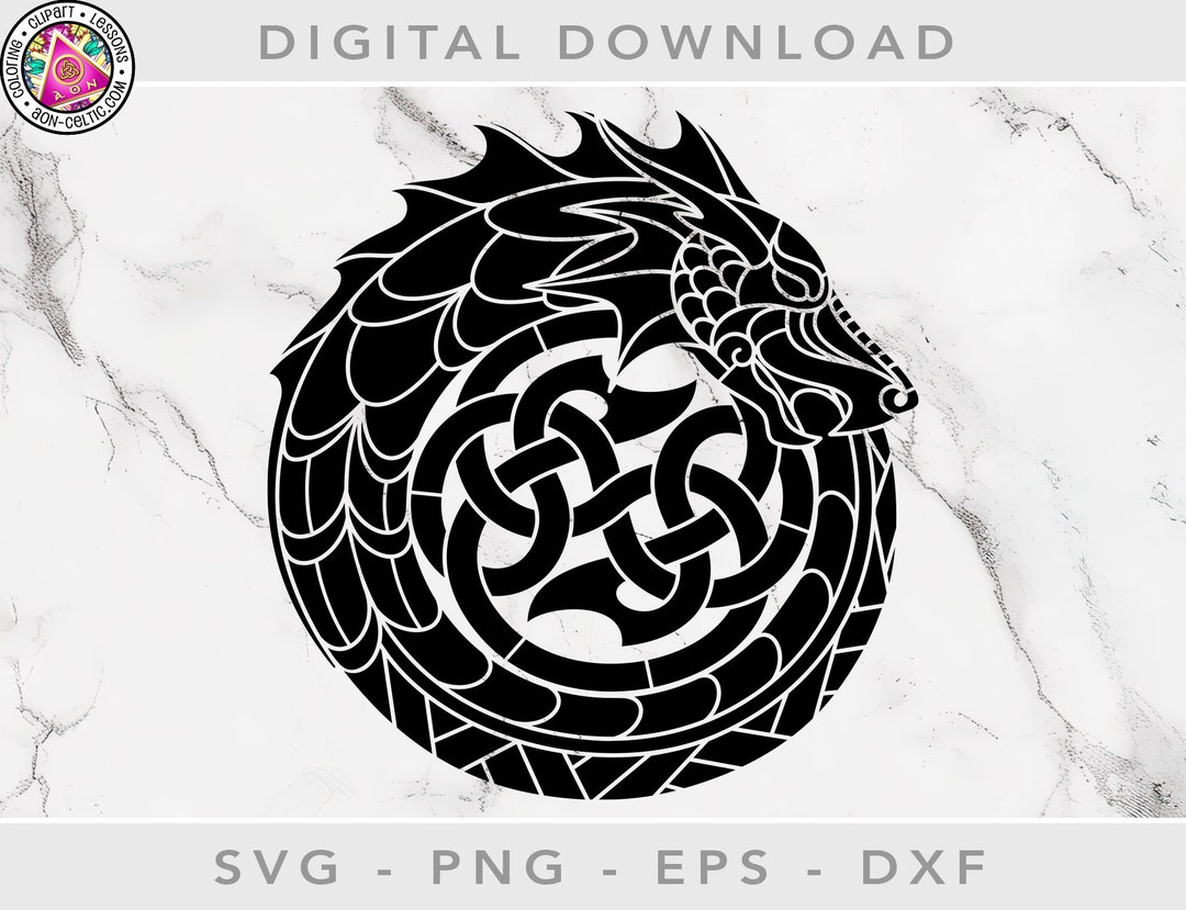 CELTIC STENCILS - Dragons 2 - Norse Vinyl Svg, Celtic Svg Files for ...