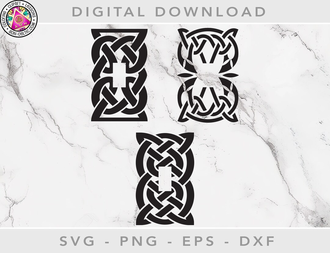CELTIC STENCILS 3 Celtic LIGHTSWITCH Designs, Vinyl Svg, Celtic Svg ...