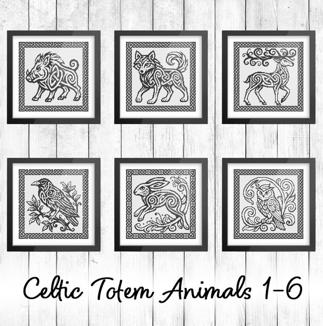 6 Pack of Celtic Totem Animals Cross-stitch Designs (PDF Download) - Etsy