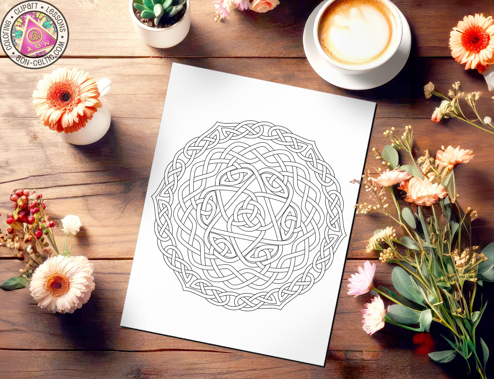 CELTIC Knots 'sacred Labyrinth', Coloring Page for Mom - Etsy