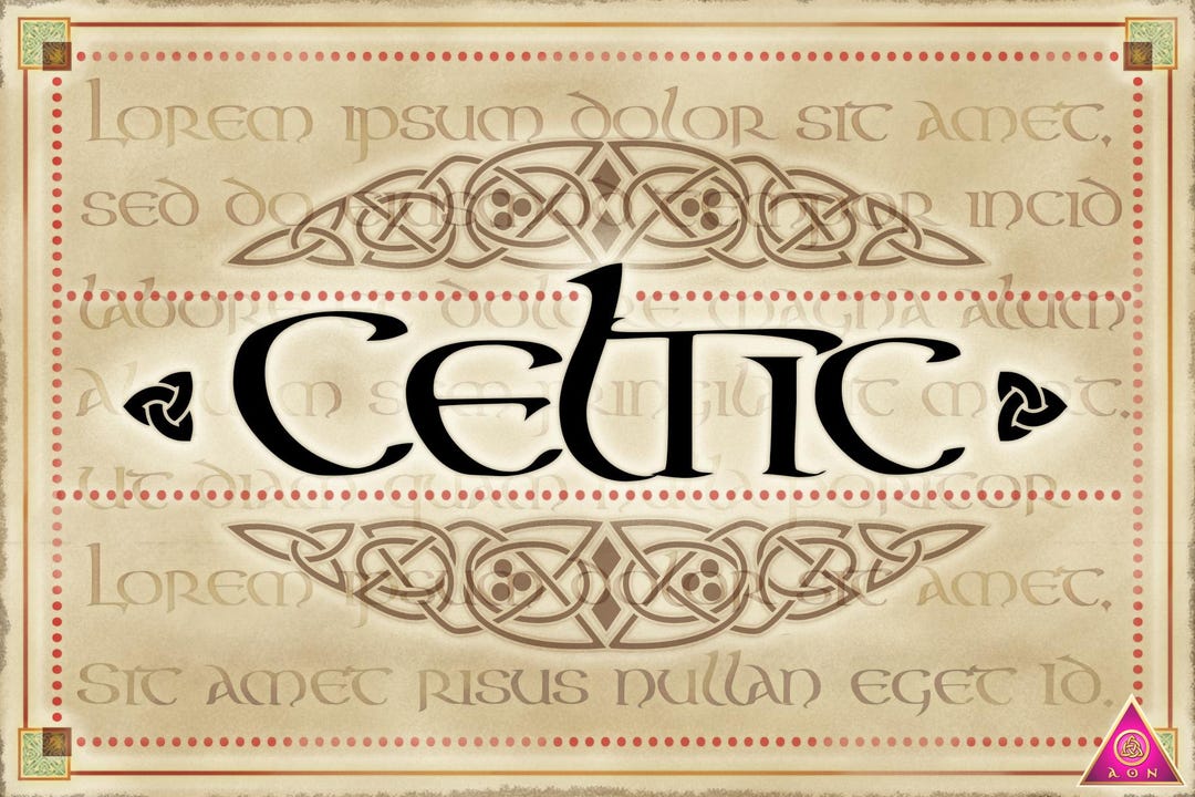 Celtic Font: Uncial Letters and Knot Designs - Wedding Invitations - Etsy