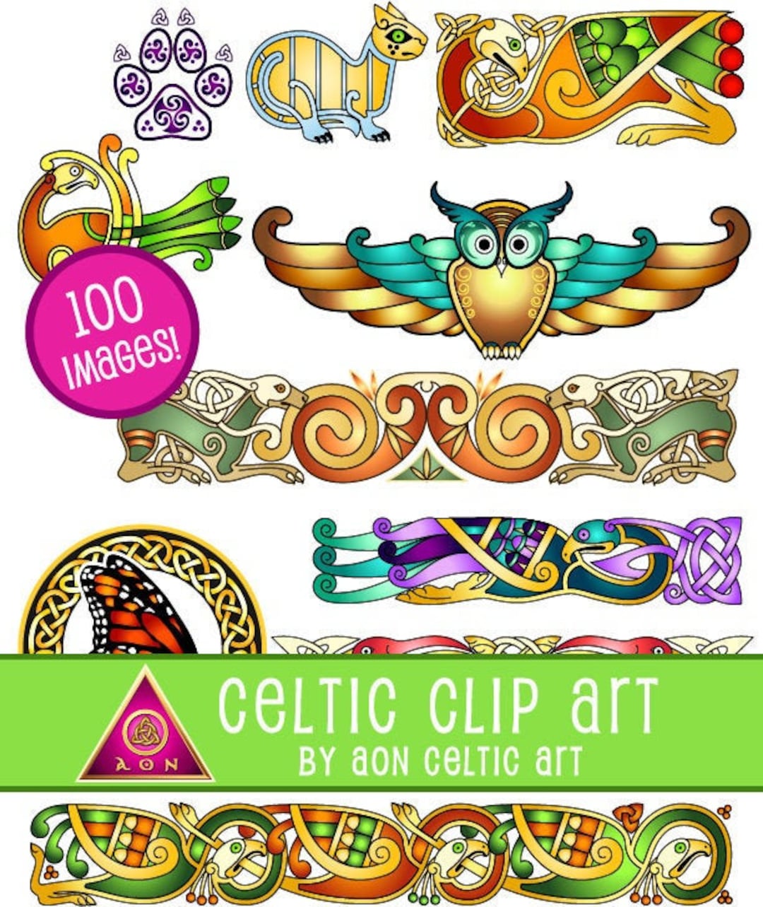 CELTIC Clipart Theme Pack - Celtic Animal Clipart - | INVITATIONS ...