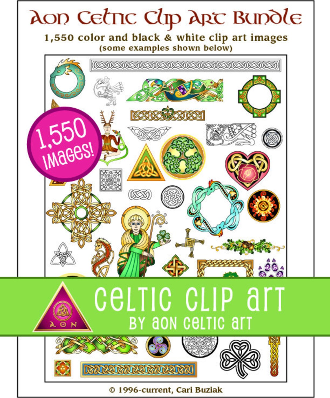 CELTIC CLIPART Bundle 1550 Web Clipart Images Irish | Etsy