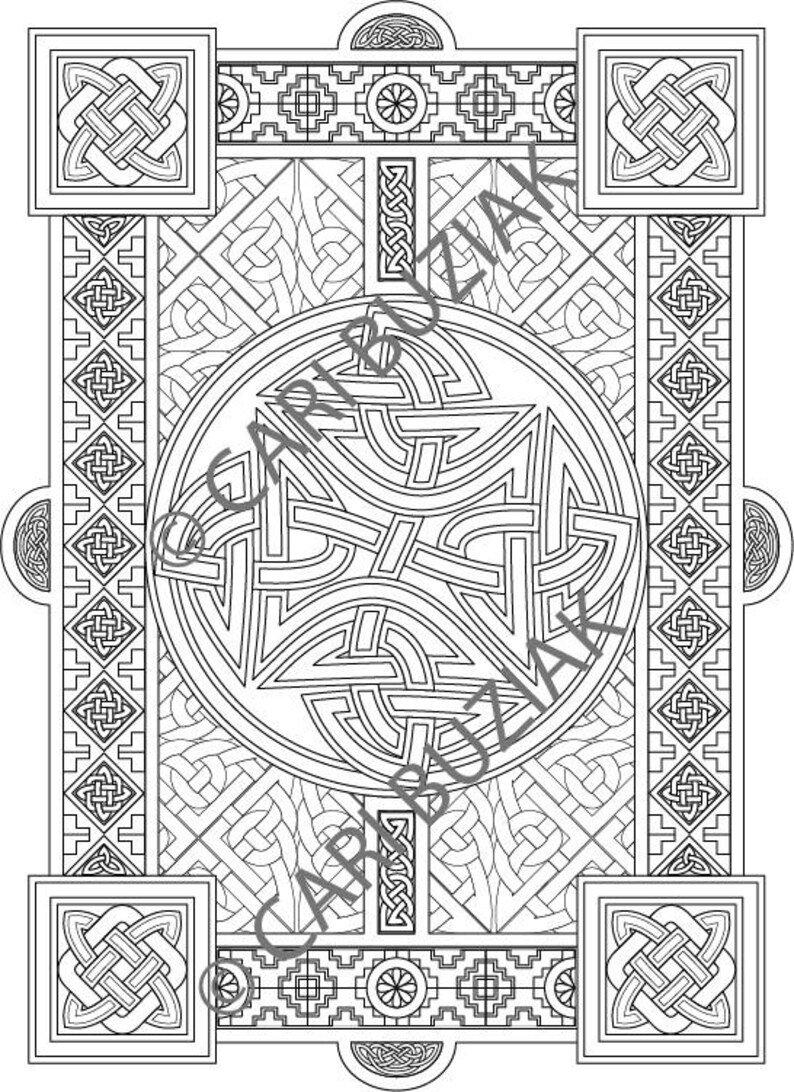 CELTIC COLORING Page Carpet Page Irish Colouring - Etsy