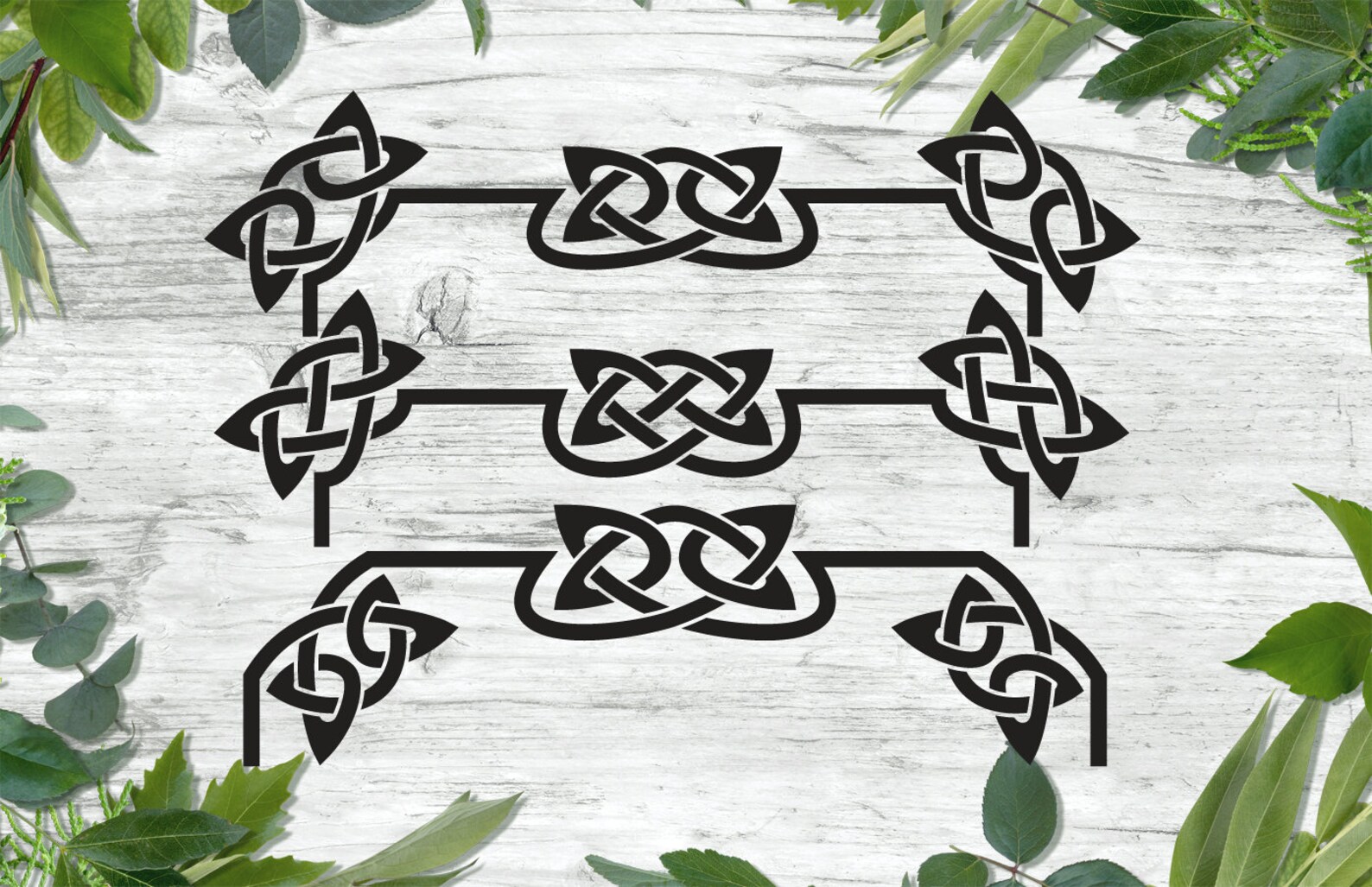 CELTIC STENCILS 3 Celtic Corner Twist FRAMES Irish Cricut Silhouette ...