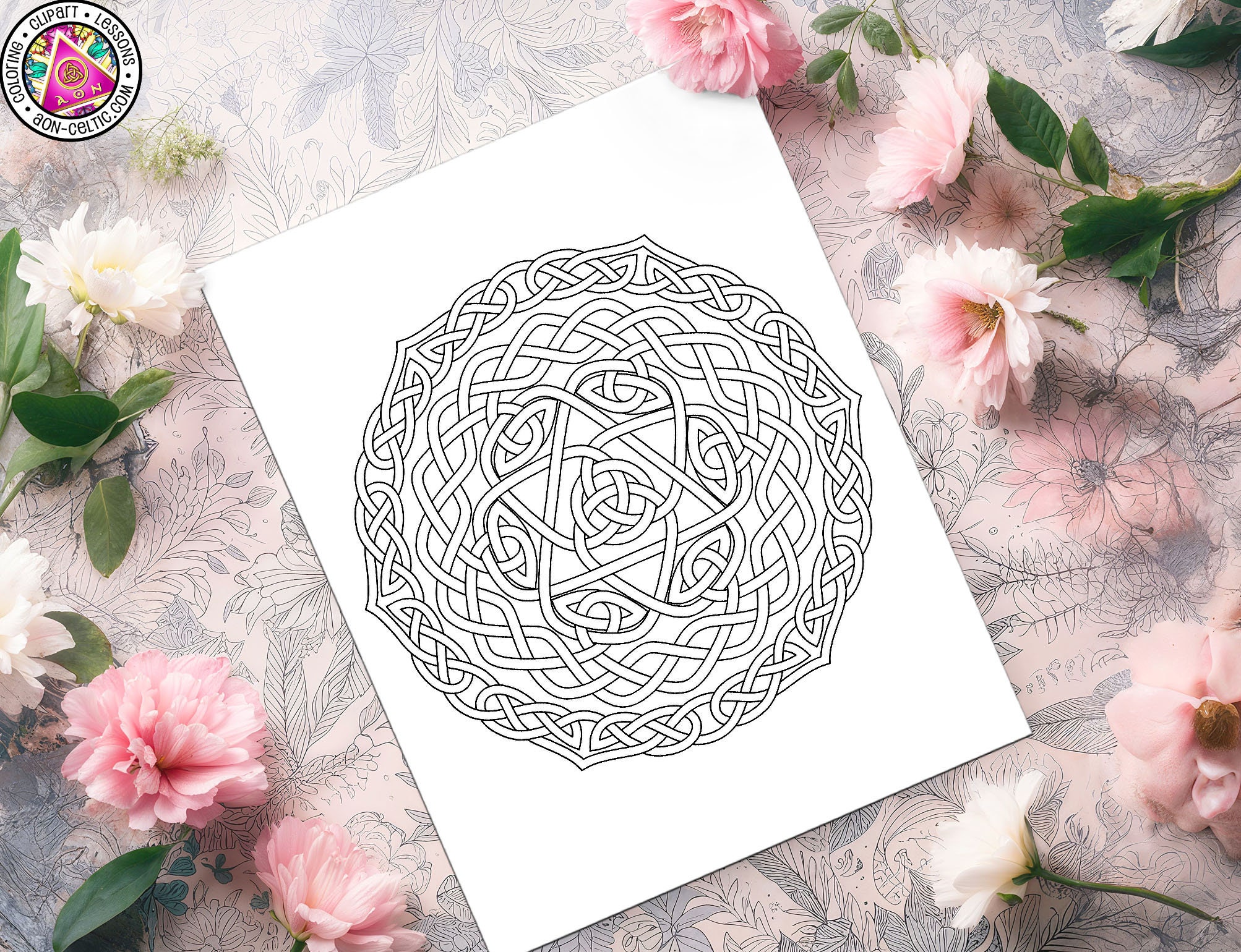 CELTIC Knots 'sacred Labyrinth', Coloring Page for Mom - Etsy