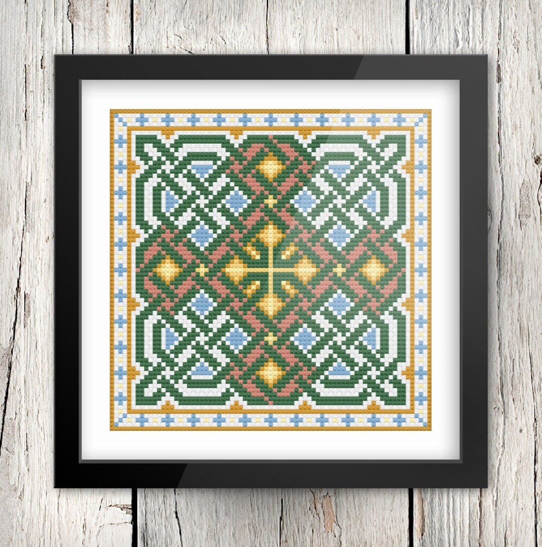 CELTIC Cross-stitch Pattern- Alba's Cross, Irish Gift, Embroidery ...