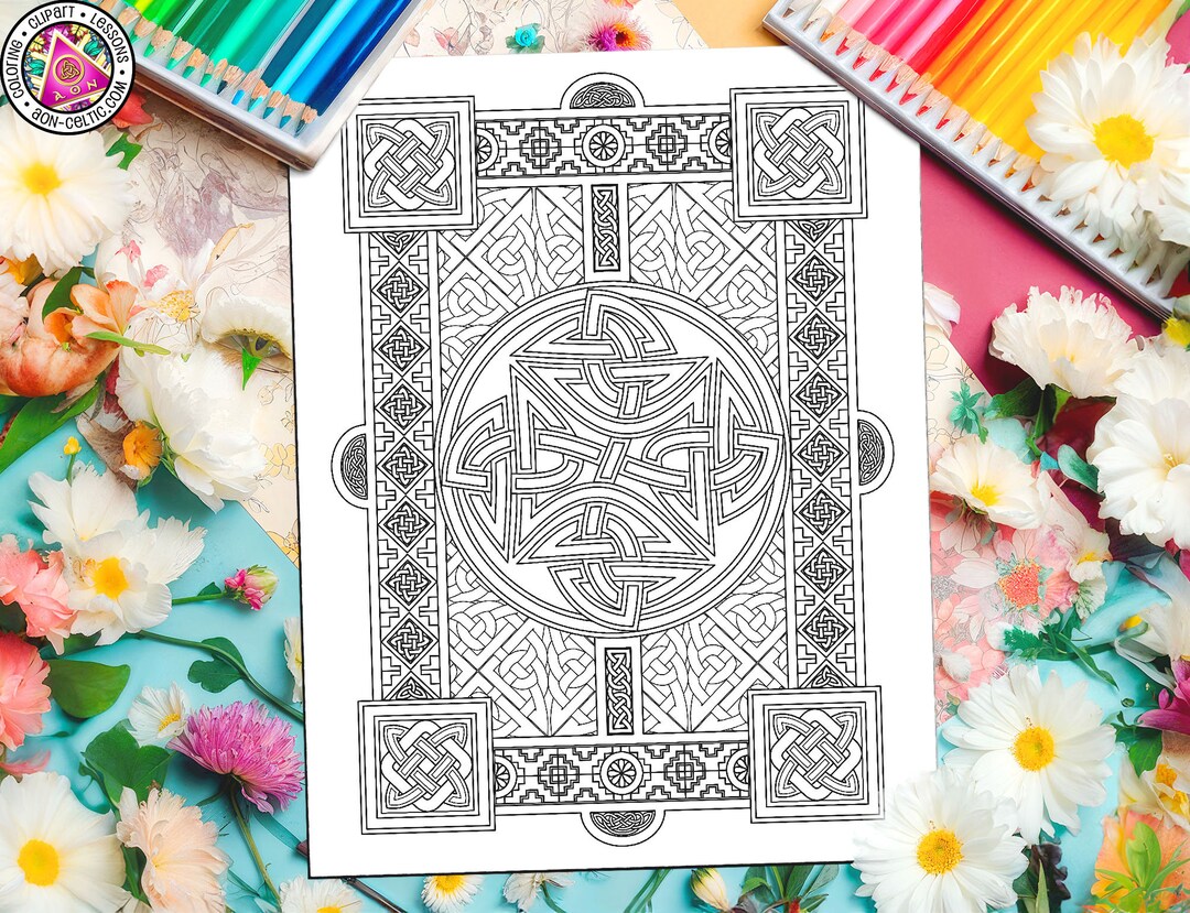 CELTIC Knots 'carpet Page', Coloring Page for Mom - Etsy